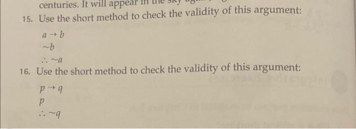 Solved centuries. It will appear 15. Use the short method to | Chegg.com