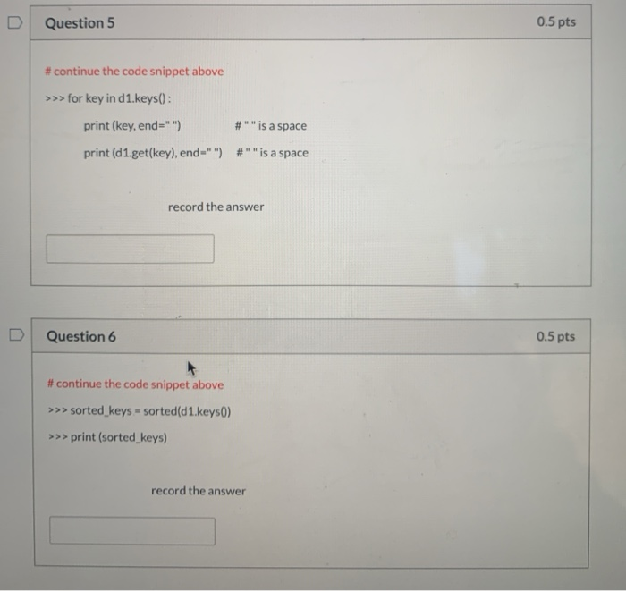 Solved Problem 1 Dictionaries. Lists, tuples, and even | Chegg.com