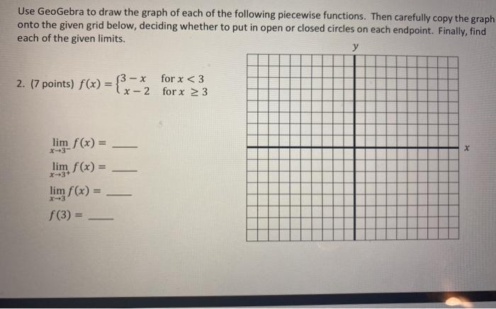 Solved Use GeoGebra to draw the graph of each of the | Chegg.com