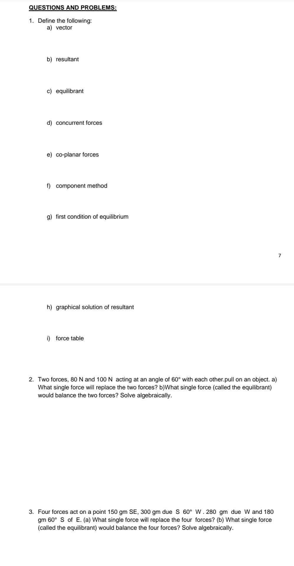 Solved EXPERIMENT NO. 1 VECTORS: THE RESULTANT OF TWO OR | Chegg.com
