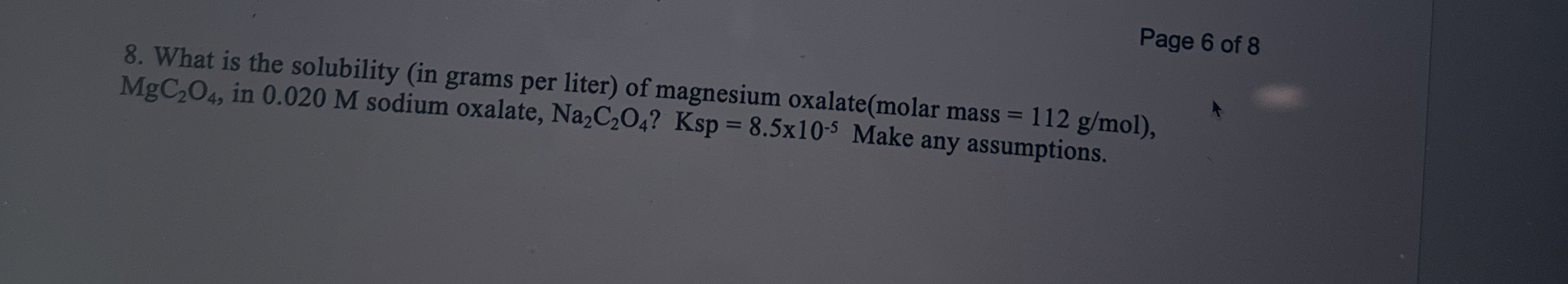 Solved Page 6 ﻿of 88. ﻿What is the solubility (in grams per | Chegg.com
