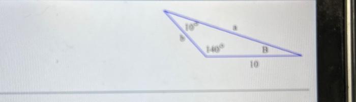 Solved Solve the following triangle. 8 si. (Sirngily your | Chegg.com