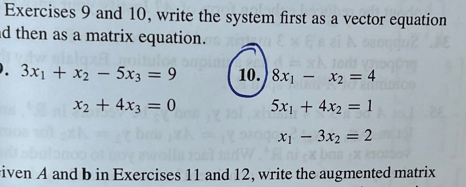 Solved Exercises 9 ﻿and 10 , ﻿write the system first as a | Chegg.com