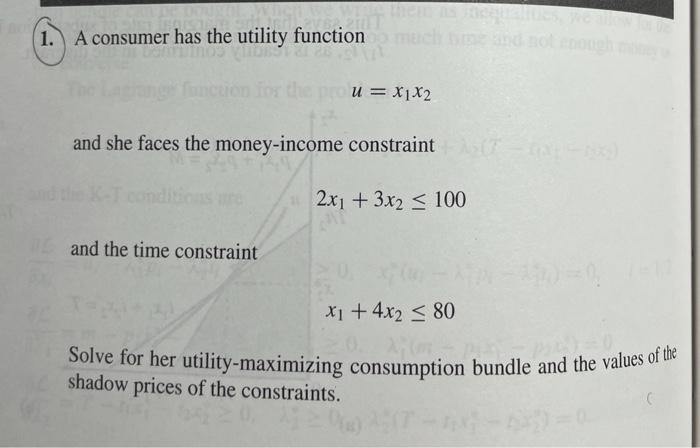 Solved Solve for her utility-maximizing consumption bundle | Chegg.com