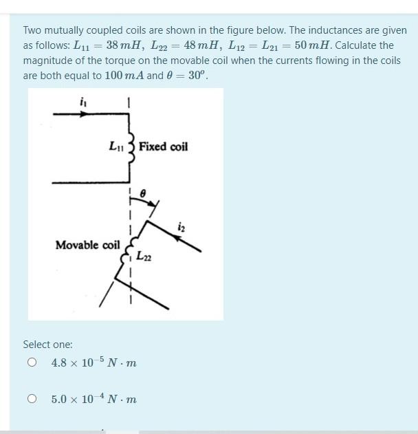 Solved Two mutually coupled coils are shown in the figure | Chegg.com
