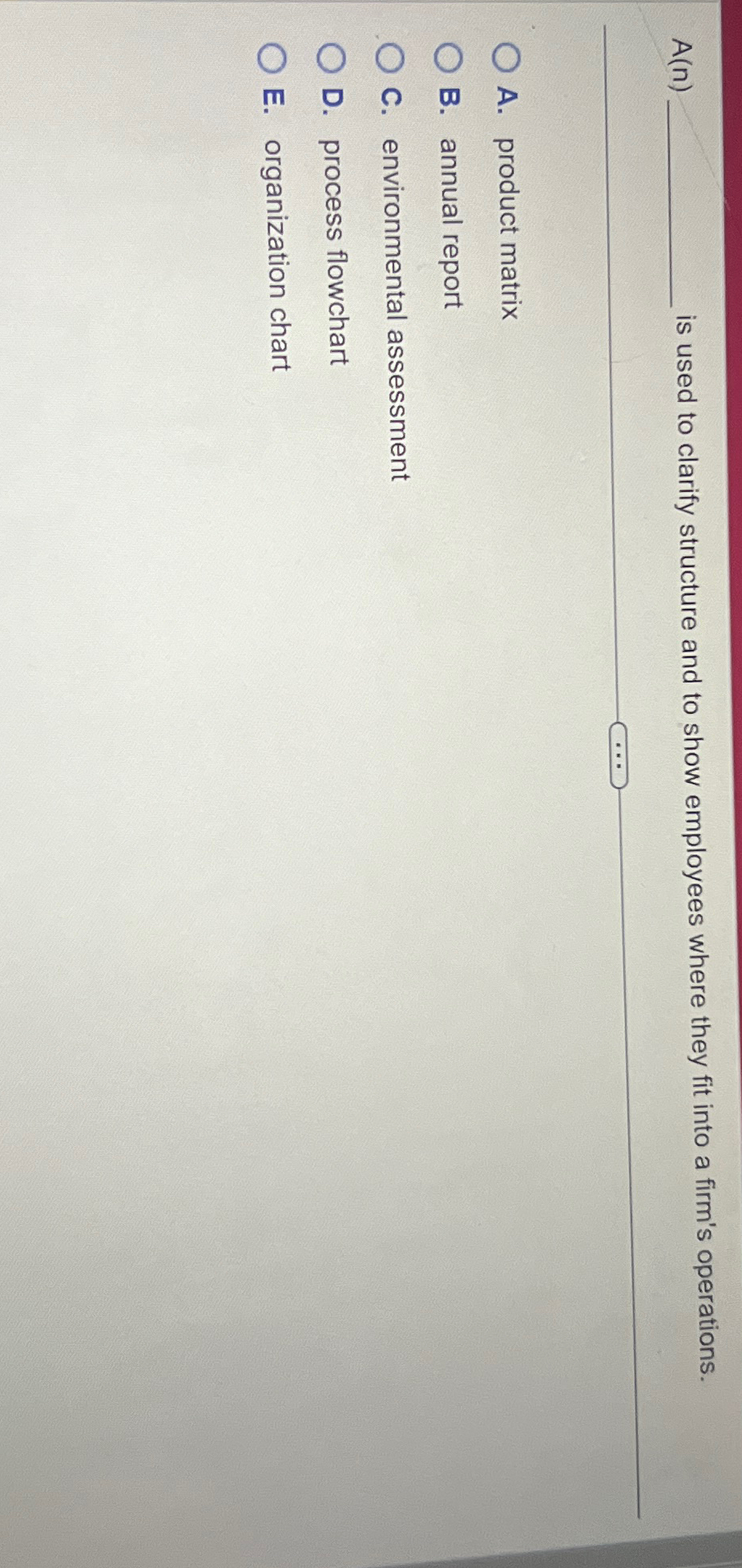 Solved A(n)is used to clarify structure and to show | Chegg.com