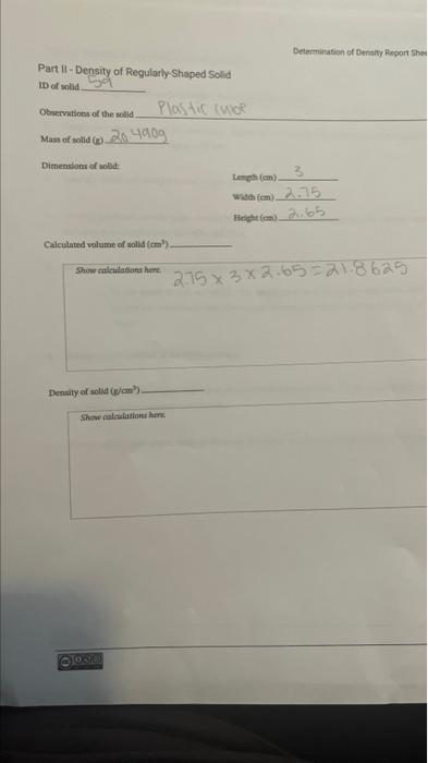 Solved Dimenslona of sotal | Chegg.com