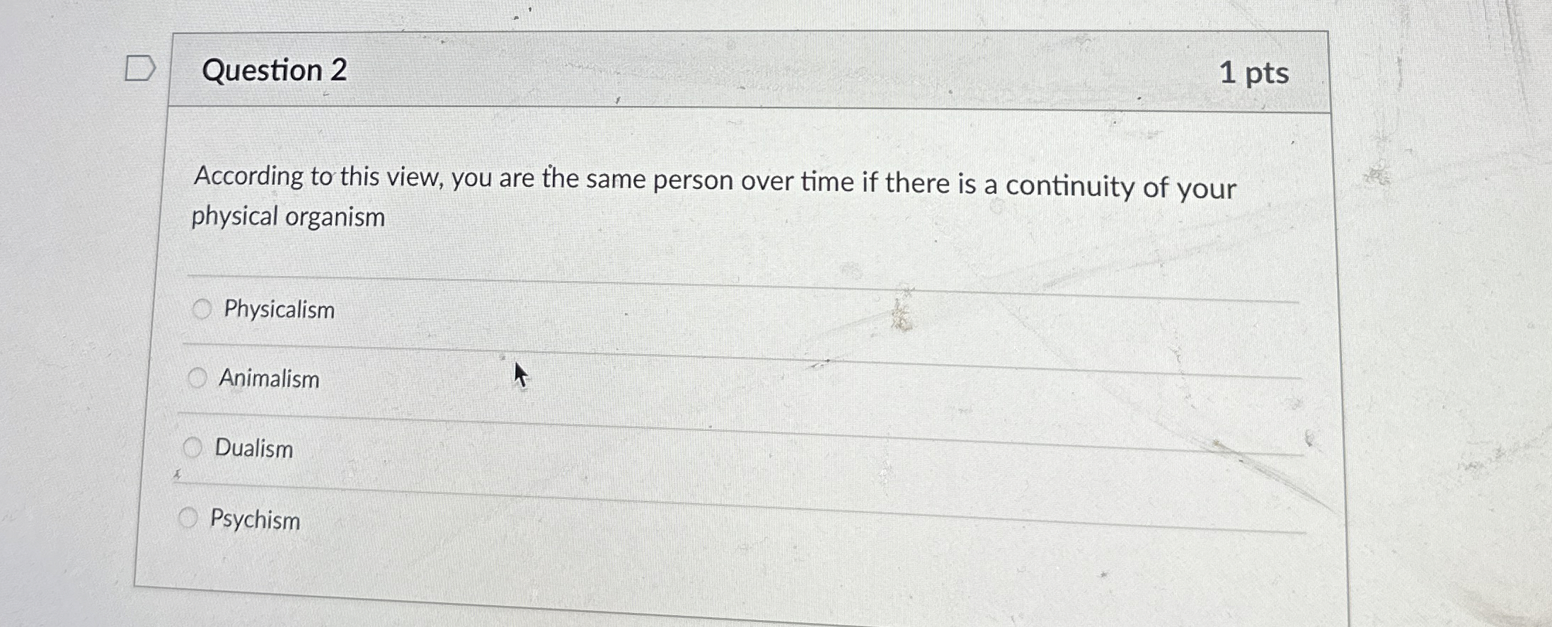Solved Question 21 ﻿ptsAccording to this view, you are the | Chegg.com