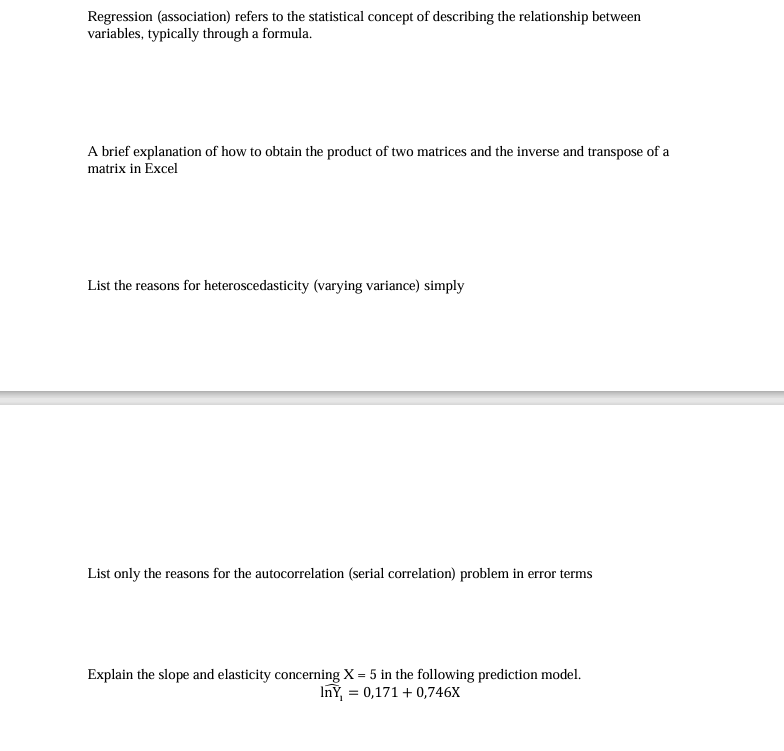 Solved Regression (association) ﻿refers to the statistical | Chegg.com