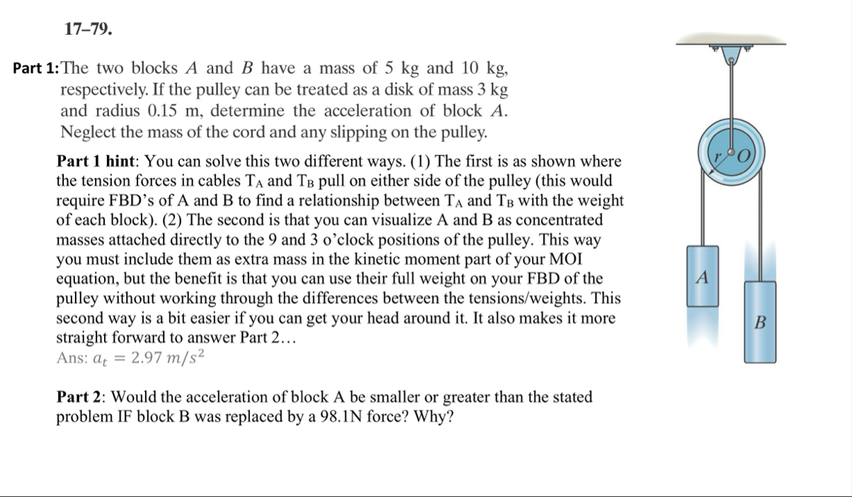 Solved 17-75.The wheel has a mass of 25 ﻿kg and a radius of | Chegg.com