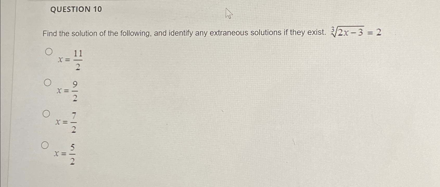Solved QUESTION 10Find the solution of the following, and | Chegg.com