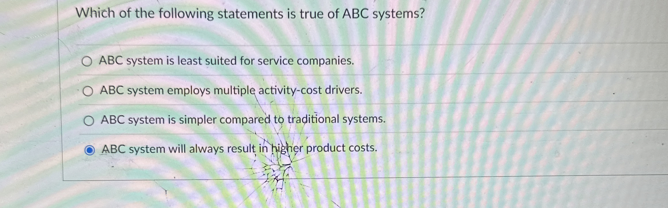 Solved Which of the following statements is true of ABC | Chegg.com