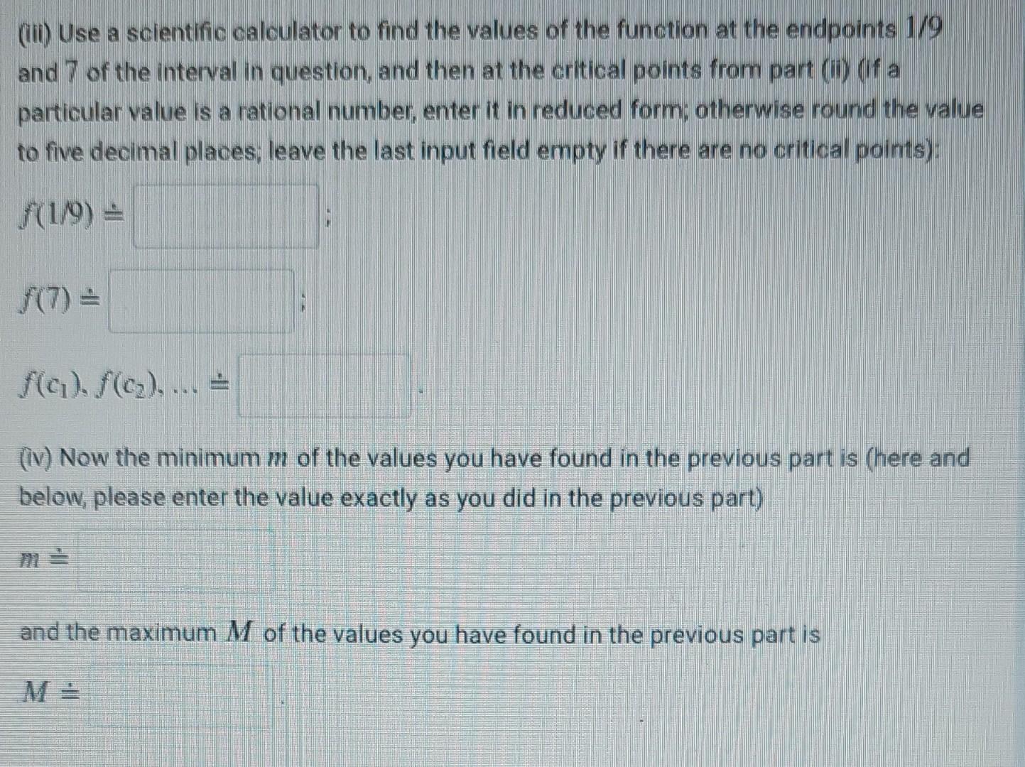 Solved (Min-Max Values of Differentiable Functions). Realize | Chegg.com