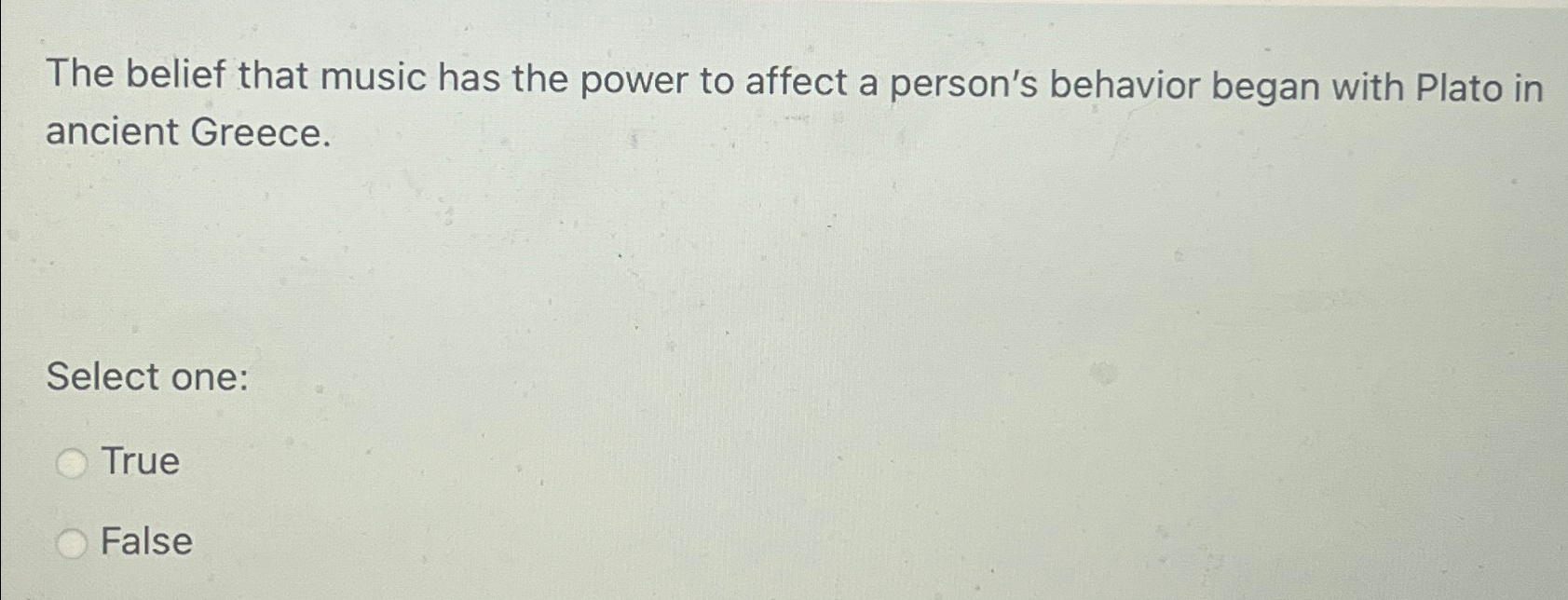 Solved The belief that music has the power to affect a | Chegg.com