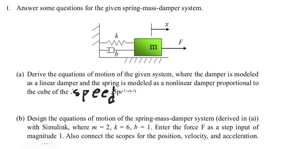 Solved 1. Answer some questions for the given | Chegg.com