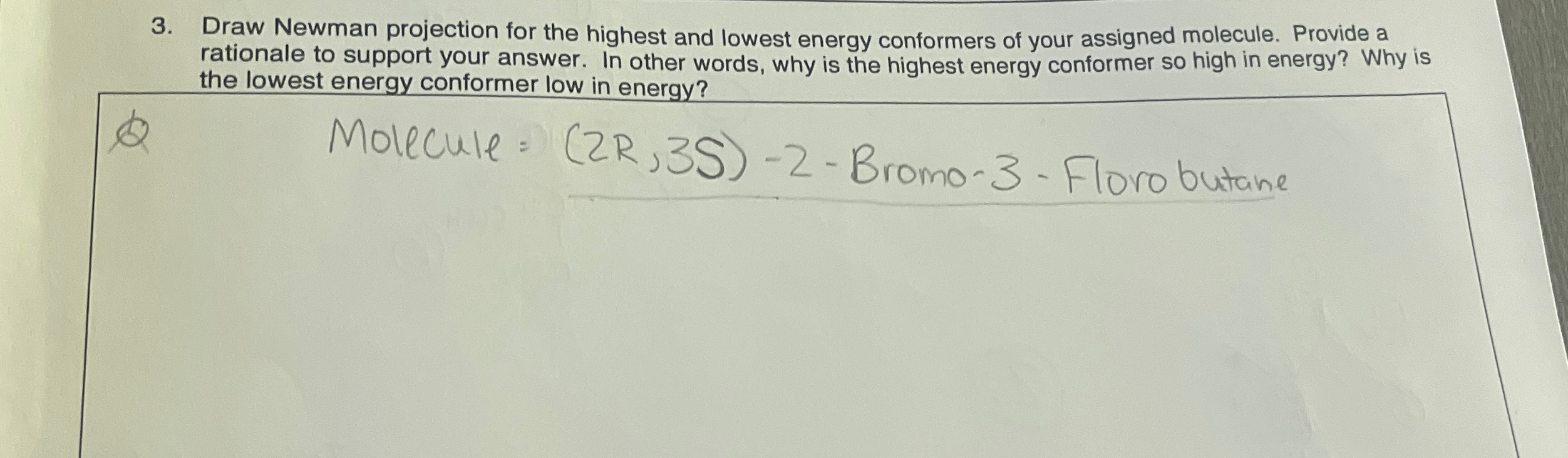 Solved Draw Newman projection for the highest and lowest | Chegg.com