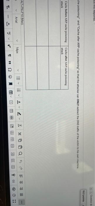 Solved Question 9 Fill the column "Cache before ARP cache | Chegg.com