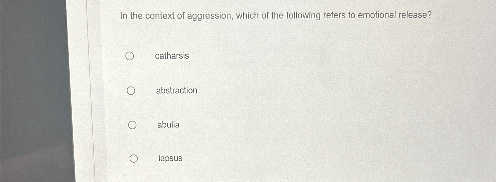 Solved In the context of aggression, which of the following | Chegg.com