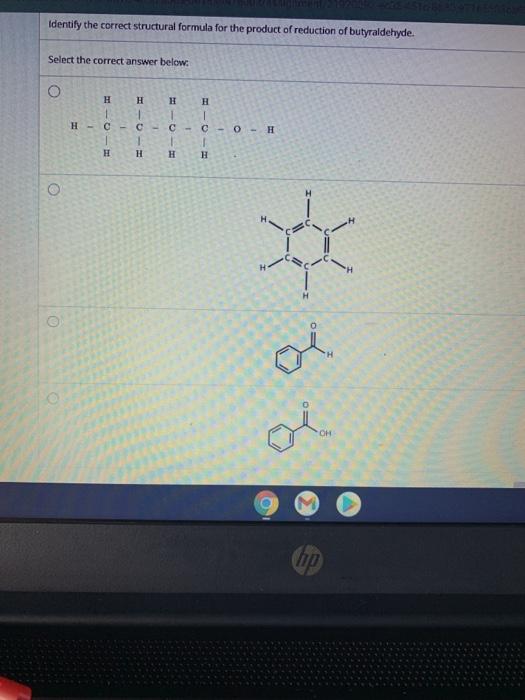 Solved Identify the correct structural formula for the | Chegg.com