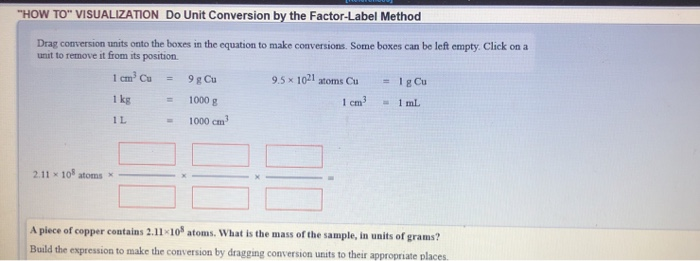 Solved "HOW TO" VISUALIZATION Do Unit Conversion by the | Chegg.com