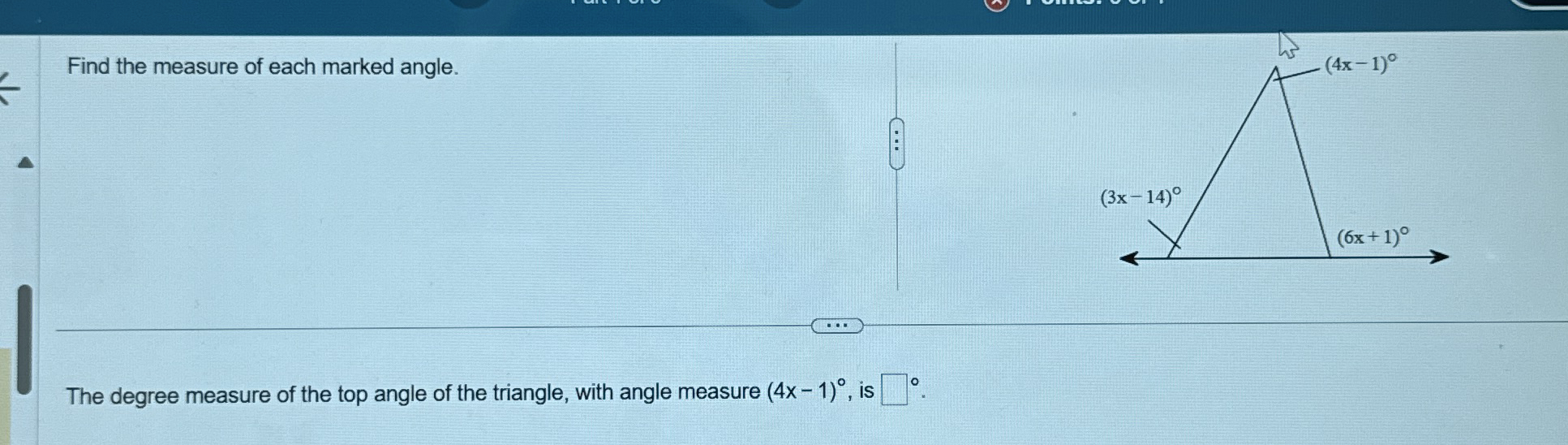 Solved Find the measure of each marked angle.The degree | Chegg.com