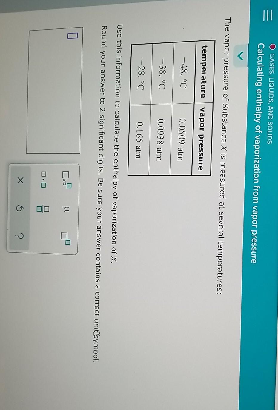 Solved O GASES, LIQUIDS, AND SOLIDS Calculating enthalpy of | Chegg.com