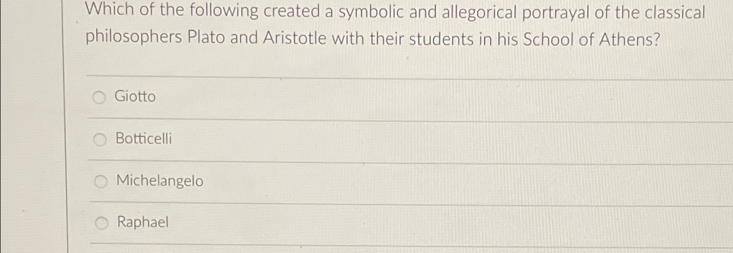 Solved Which of the following created a symbolic and | Chegg.com