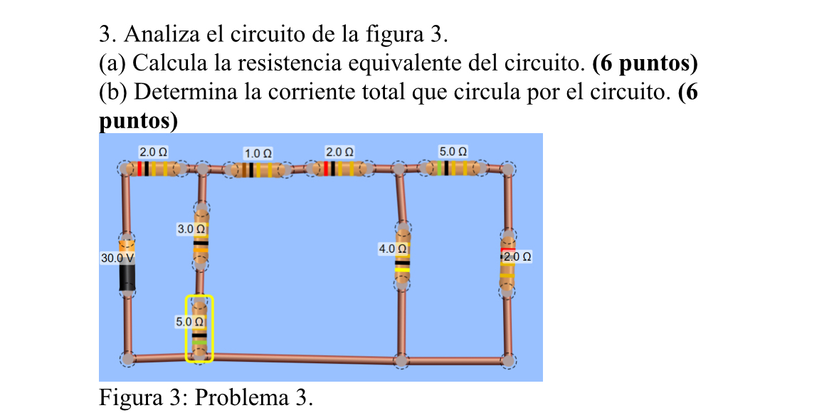 Solved Analiza el circuito de la figura 3.(a) ﻿Calcula la | Chegg.com