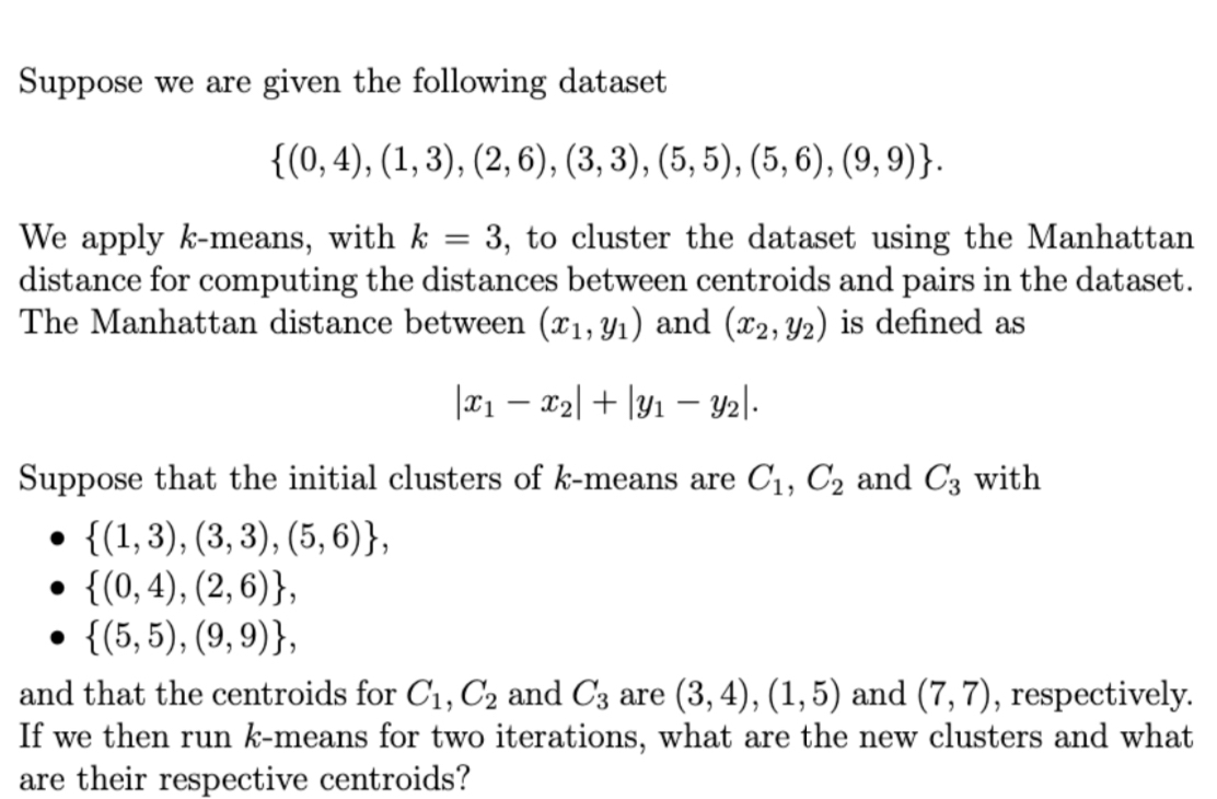 Solved Suppose we are given the following | Chegg.com