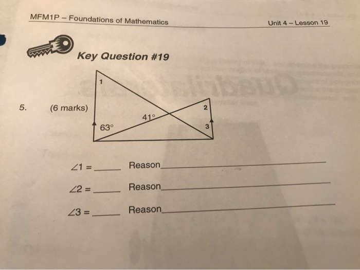 Solved MFM1P - Foundations of Mathematics Unit 4 - Lesson 19 | Chegg.com