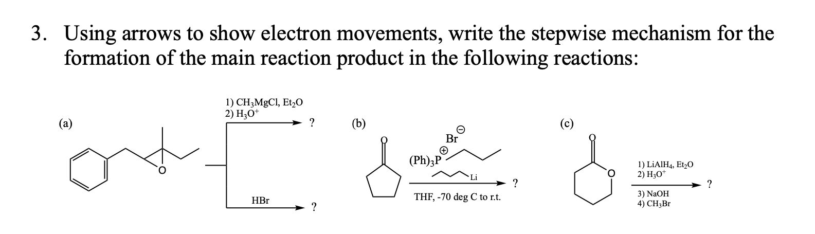 Solved Using arrows to show electron movements, write the | Chegg.com