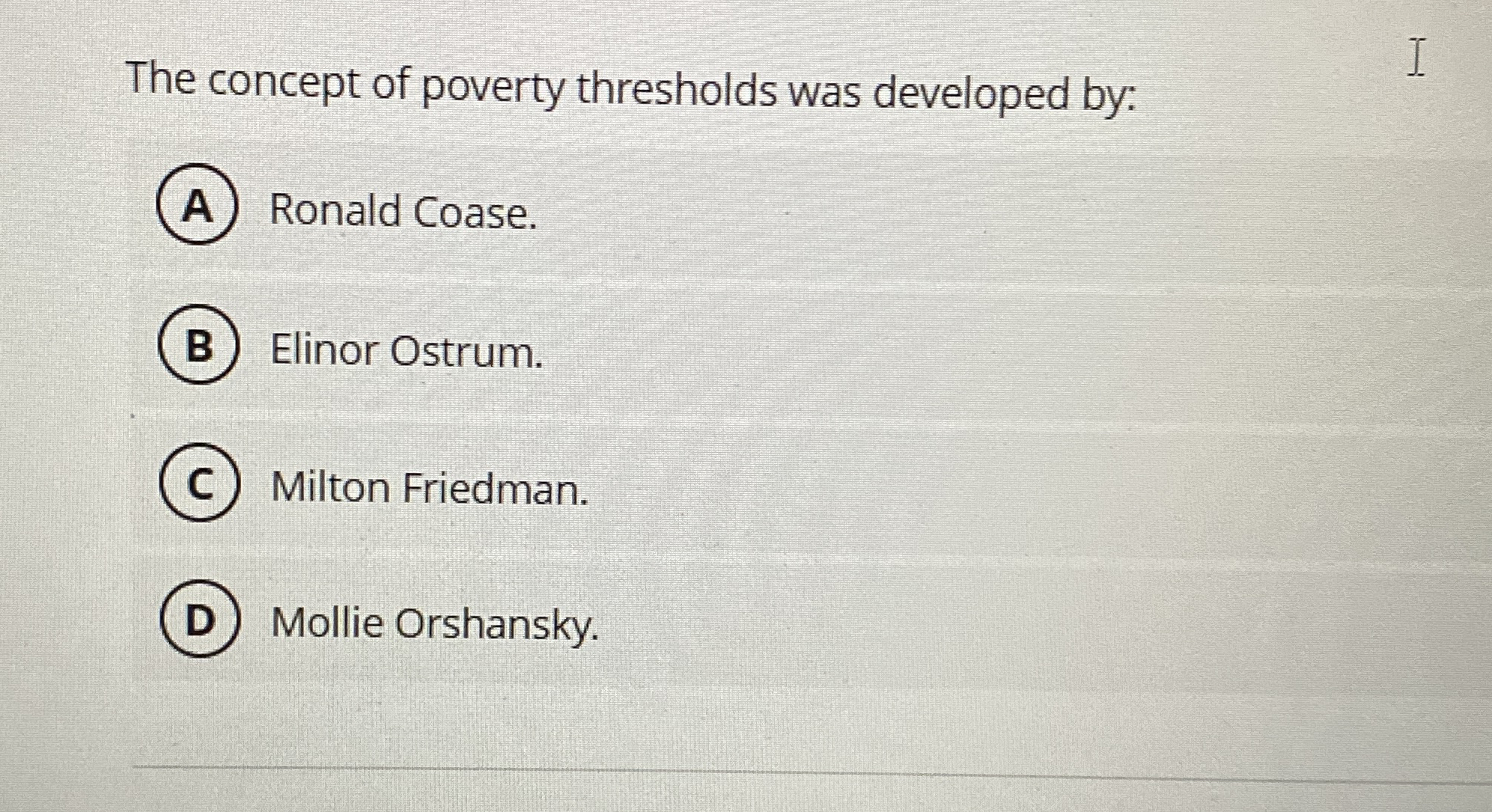 Solved The concept of poverty thresholds was developed | Chegg.com