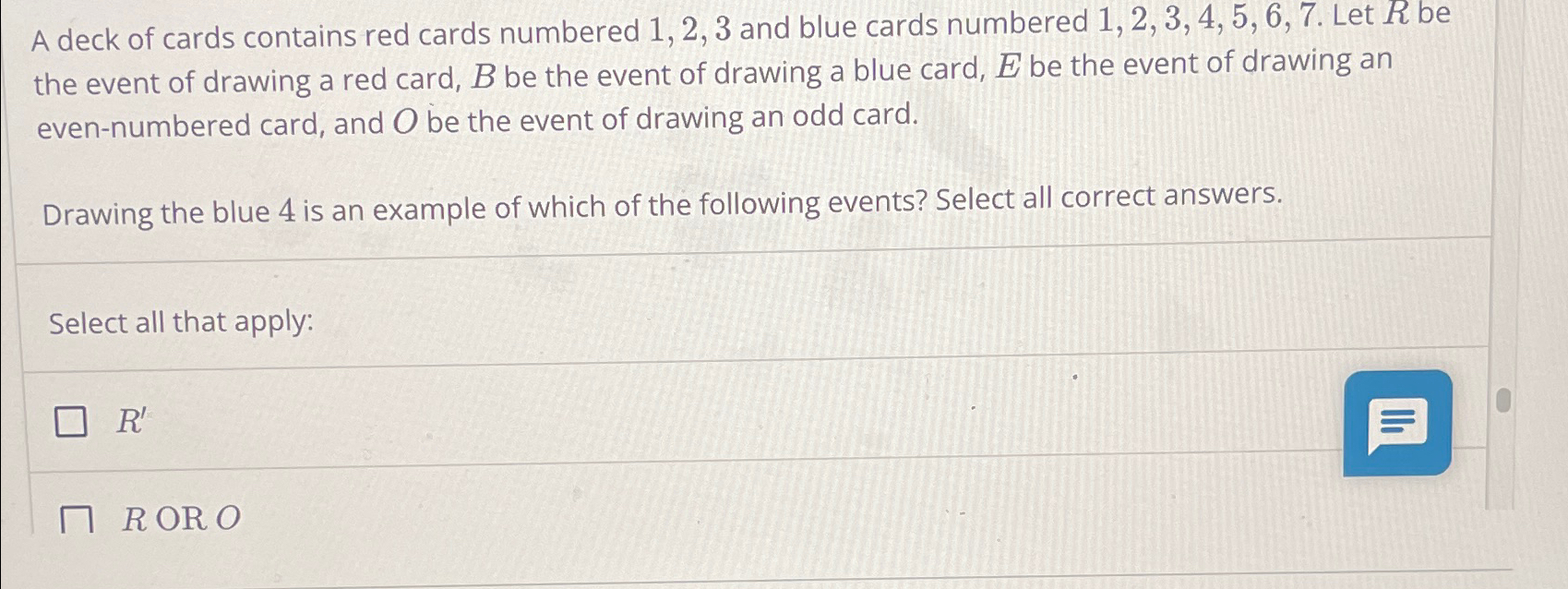 Solved A deck of cards contains red cards numbered 1,2,3 | Chegg.com