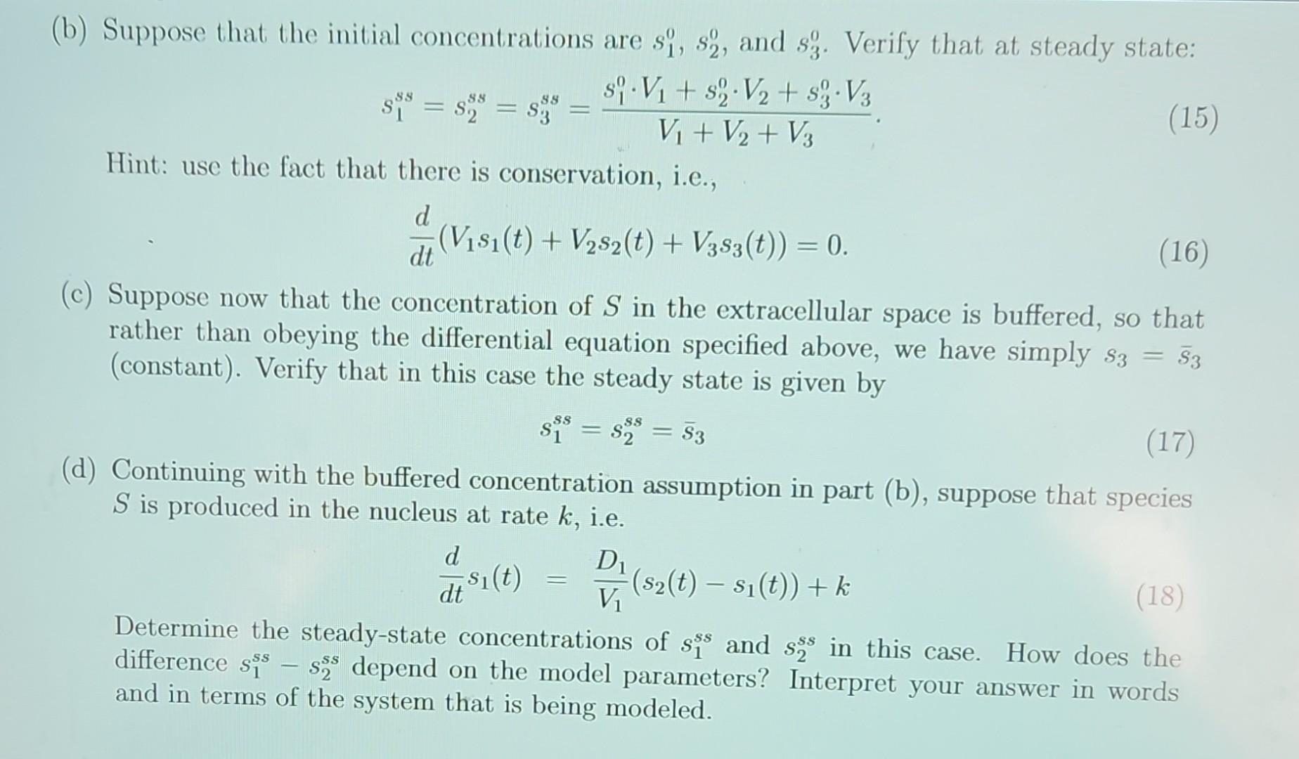 Solved Compartmental modeling Consider a system composed of | Chegg.com