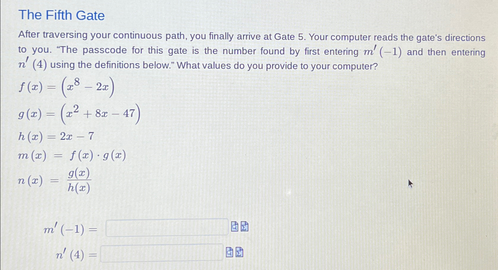 Solved The Fifth GateAfter traversing your continuous path, | Chegg.com