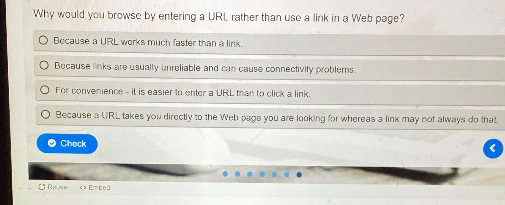 Solved Why would you browse by entering a URL rather than | Chegg.com