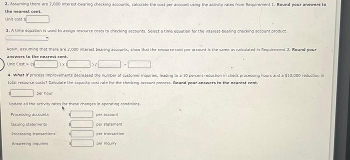 Solved Simplifying the ABC System: TDABC Golding Bank | Chegg.com