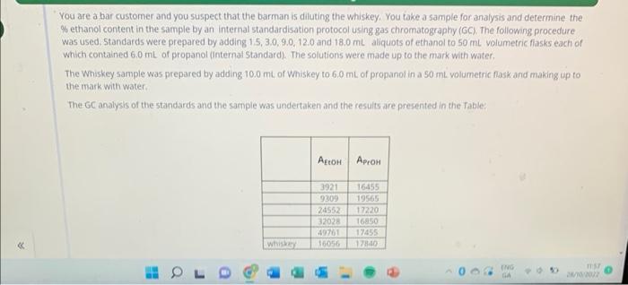 Solved You are a bar customer and you suspect that the | Chegg.com