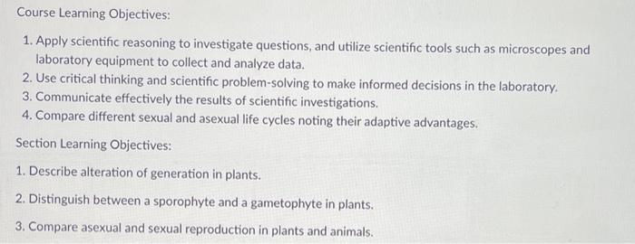 Solved Course Learning Objectives: 1. Apply scientific | Chegg.com