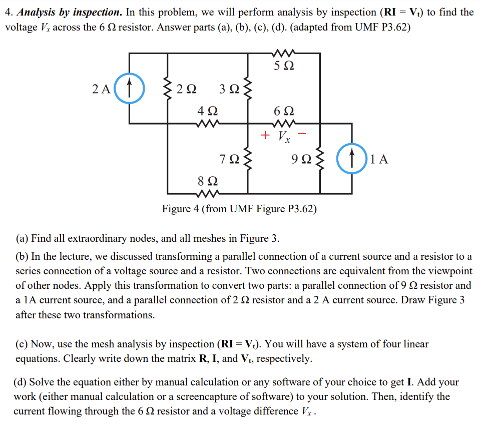 Solved 4. ﻿Analysis by inspection. In this problem, we will | Chegg.com