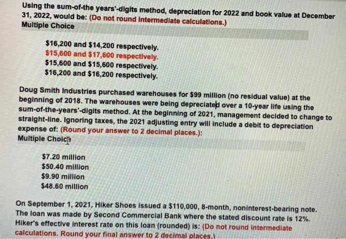 Solved Using the sum-of-the years'-digits method, | Chegg.com