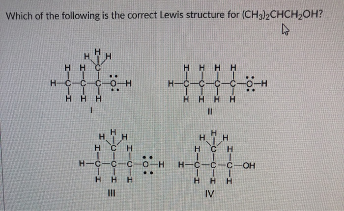 Solved Which of the following is the correct Lewis structure | Chegg.com