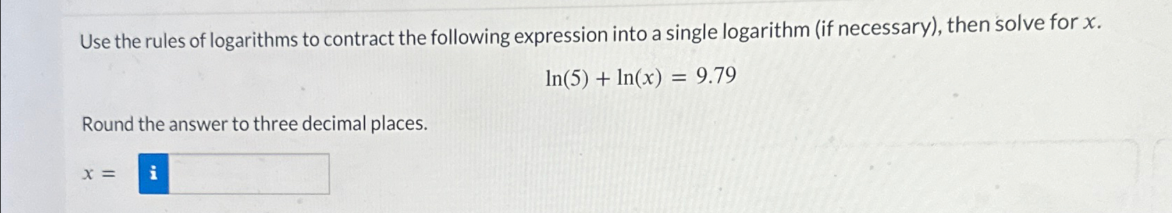 Solved Use the rules of logarithms to contract the following | Chegg.com