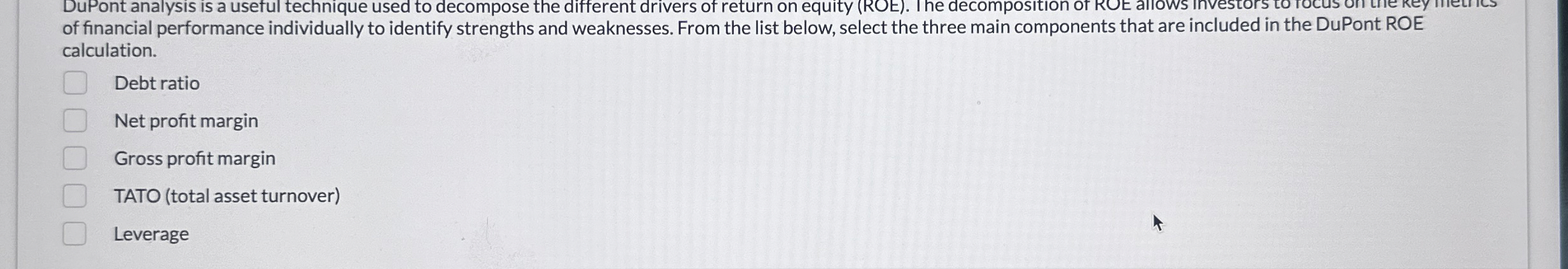 Solved of financial performance individually to identify | Chegg.com
