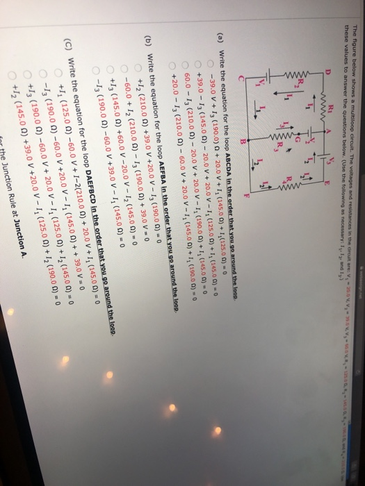 Solved The figure below shows a multiloop circuit. The | Chegg.com