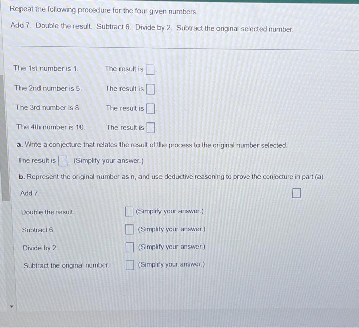 Solved Repeat the following procedure for the four given | Chegg.com