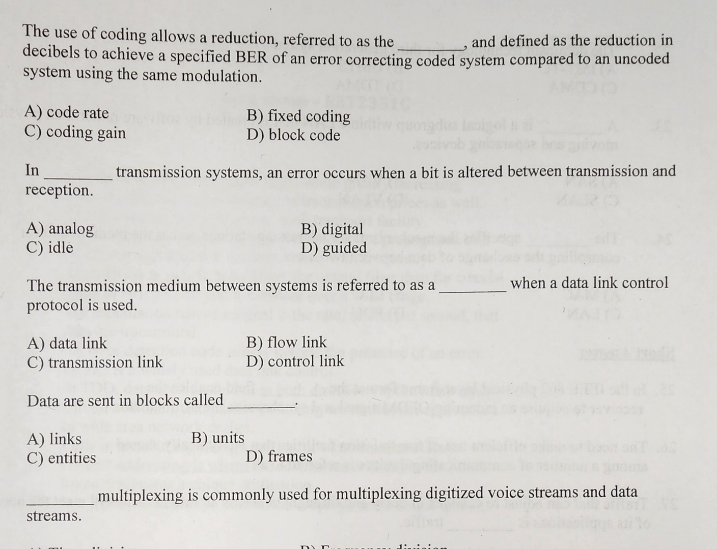 Solved The use of coding allows a reduction, referred to as | Chegg.com