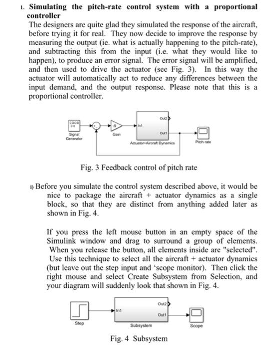 Solved 1. Simulating the pitch-rate control system with a | Chegg.com
