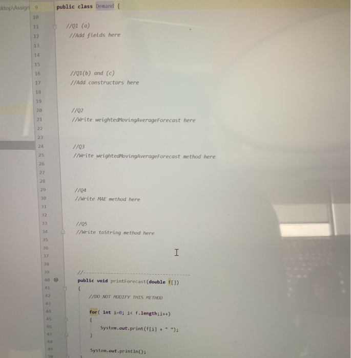 Solved Question 5 Write a method called toString according | Chegg.com