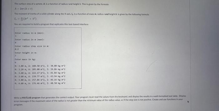 Solved The surface area of a sphere, A, is a function of | Chegg.com